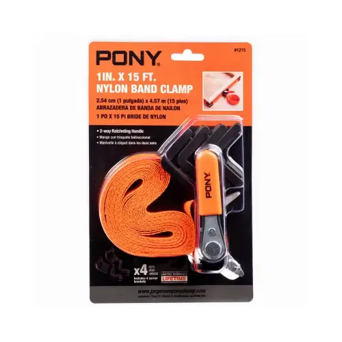 Pony 1215 Band Clamp, Nylon/Steel Body, Black Body Buy Now