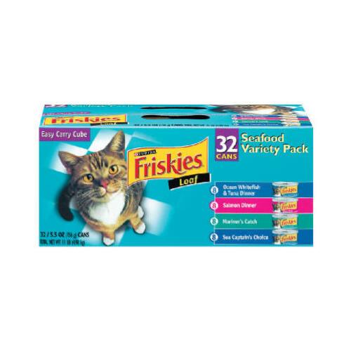 AMERICAN DISTRIBUTION & MFG CO 45435 Cat Food Pack, Seafood Variety, 32 ...