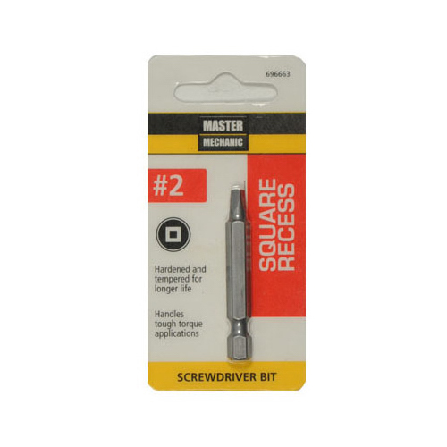 Master Mechanic 696663 SQ2 Square Recess Screwdriver Bit, 2 In. Buy Now