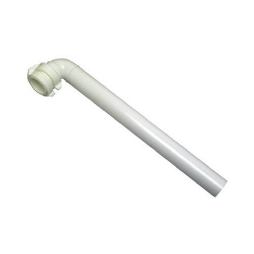 Master Plumber 453-407 Lavatory/Kitchen Drain Arm, White Plastic, 15-In.