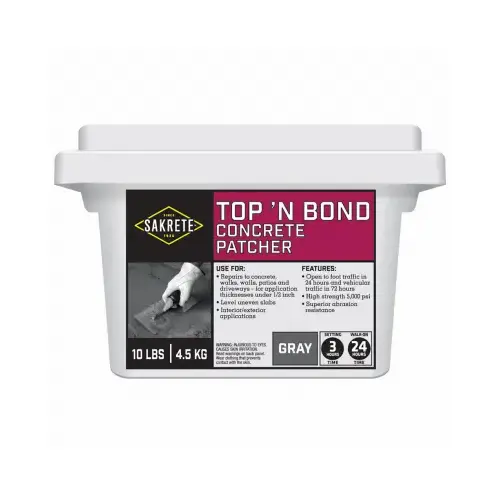 SAKRETE OF NORTH AMERICA 65455001 Top 'N Bond Concrete Patcher, 10-Lbs ...