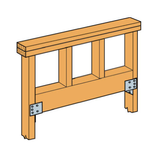 Simpson Strong-Tie HH4 Header Hanger, 16 Gauge, 3-1/2 x 2-13/16-In.