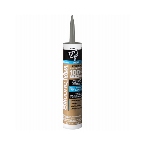 DAP GLOBAL INC 08787 Silicone Max Premium Sealant, 100% Silicone, Gray ...
