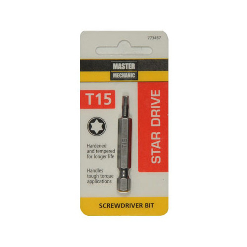 Master Mechanic 773457 Torx 15 Screwdriver Bit, 2-In.