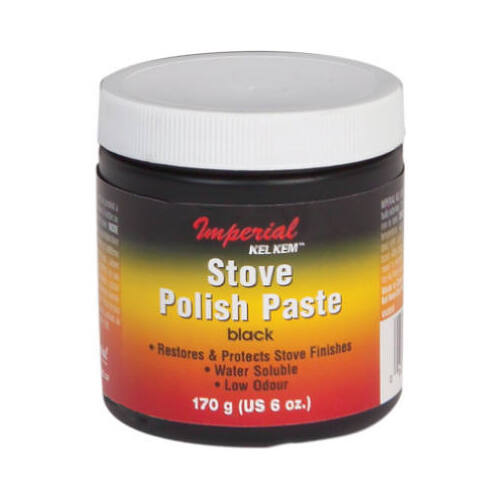 IMPERIAL KK0059 Stove Polish, Paste, Opaque Black, Neutral Oil, 6 fl-oz Jar
