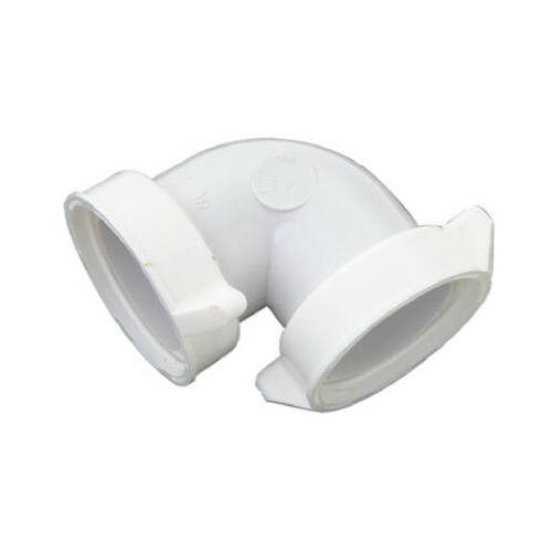Master Plumber 453-282 Lavatory/Kitchen Drain Elbow, 90 Degree, White ...