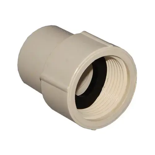 NIBCO T00380D CPVC Female Pipe Thread Adapter with Rubber Gasket, 0.5 ...