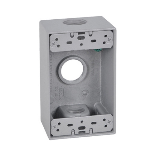 HUBBELL ELECTRICAL PRODUCTS FSB75-3 Gray Weatherproof 1-Gang ...