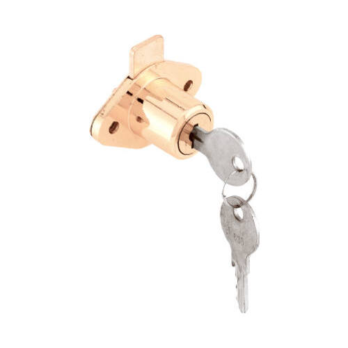 Prime-Line CCEP 9947KA Cabinet/Drawer Lock Bright Brass Bronze Steel ...