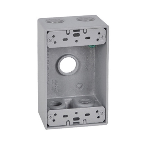 HUBBELL ELECTRICAL PRODUCTS FSB50-5 Gray Weatherproof 1-Gang ...