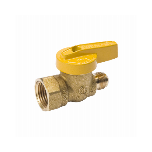 ProLine SERIES 117-592 Gas Heater Ball Valve, Forged Brass, 9/16 x 1/2-In.