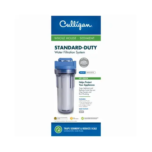 Culligan HF-360 Water Filter Housing, Buna-N/EPDM, Clear Blue Buy Now