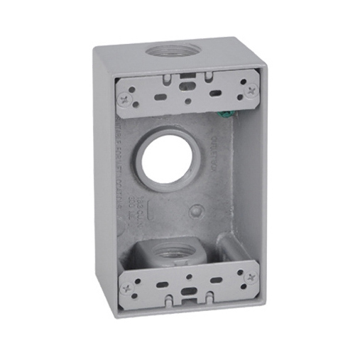 HUBBELL ELECTRICAL PRODUCTS FSB75-3X 1 Gang Outlet Box, Rectangular ...