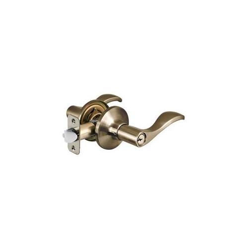 Master Lock WL0105KA4S Grade 3 Entry Wave Lever, SC1 Keyway, Antique Brass