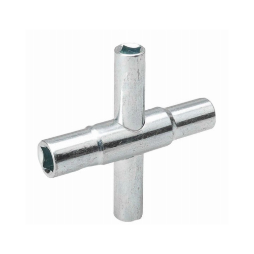 BK Products 151-015 4-Way Stem Key Steel Bright Plated