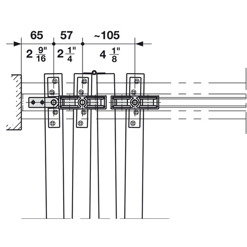 Hafele 407.58.003 Sliding Door Hardware, HAWA Bifold 30, set 2 Hawa ...