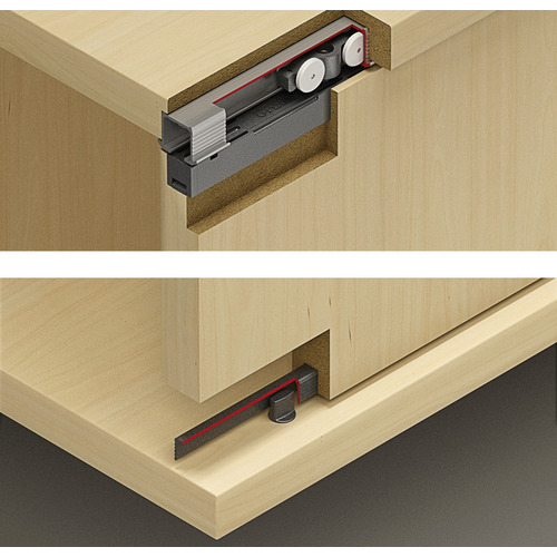 Hafele 405.82.220 Sliding Door Hardware, Hawa Clipo 16 HM IF, set For ...