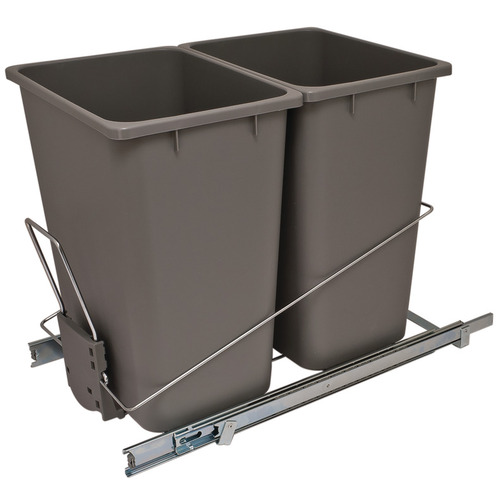 Hafele 503.88.971 Wire Waste Bin System, Double Bin Soft close ball ...