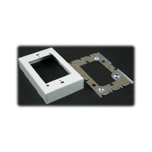 Wiremold B-5 Starter Box, 1 -Gang, Metal, Ivory, Wall Mounting