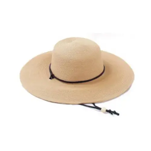 PRINCIPLE PLASTICS 442LB01 Wide Brim Braided Hat - Light Brown Buy Now