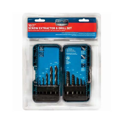 Century Drill & Tool 88710 Screw Extractor & Drill Bit Set, 10-Pc. Century Drill & Tool 88710 Screw Extractor & Drill Bit Set, 10-Pc.