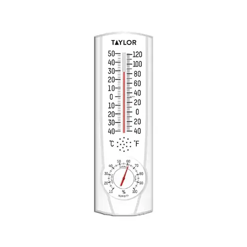 TAYLOR PRECISION PRODUCTS 5537 Indoor/Outdoor Thermometer/Hygrometer, 9 ...