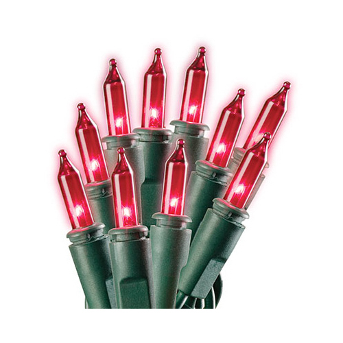 Holiday Wonderland 4003-88A Christmas 100-Light Set, Mini, Red