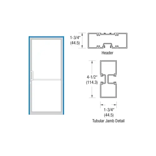 CRL-U.S. Aluminum FR41271 Custom KYNAR Paint Sized Series 450 Tubular ...