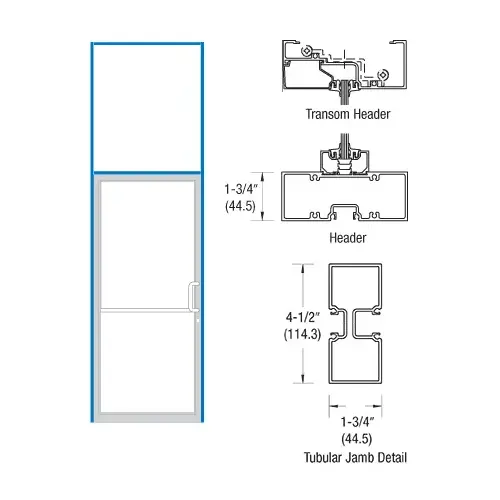 CRL-U.S. Aluminum FR61211 Custom Sized Clear Anodized Series 450 ...