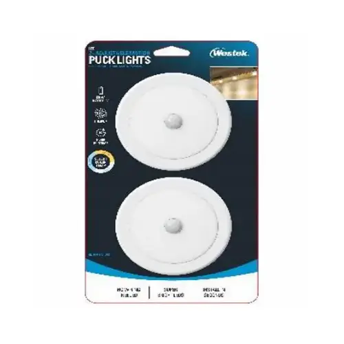 AMERTAC-WESTEK BL-PMTN-W2 LED Motion- Sensor Puck Light, Adjustable ...