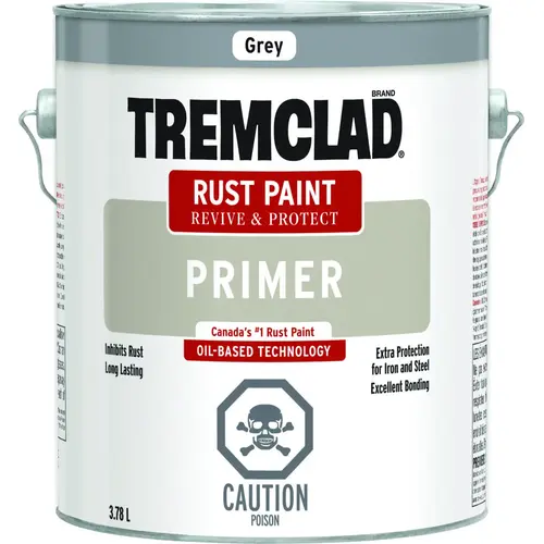 Rust-Oleum 274103155-XCP2 TREMCLAD Rust Primer, Flat, Gray, 3.78 L ...