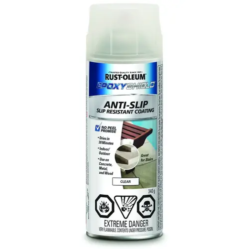 Rust-Oleum 270610 EPOXYSHIELD Spray Paint, Clear, 340 g, Aerosol Can ...