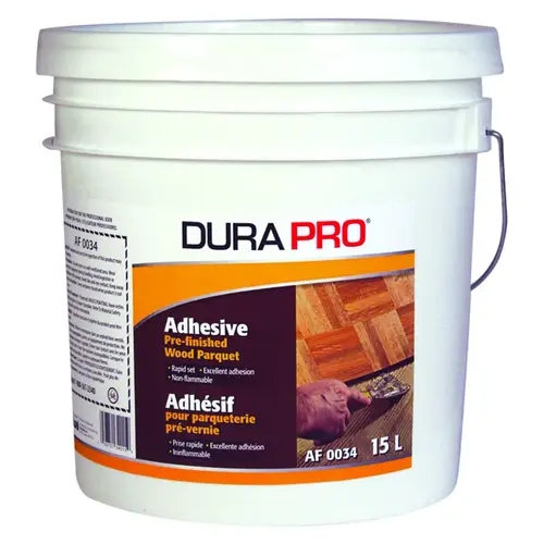 Durapro AF0034-015 Parquet Adhesive, Liquid, Hydrocarbon, White, 15 L ...