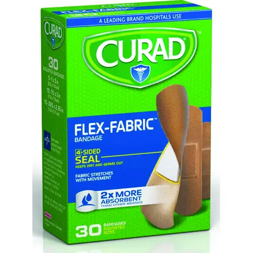 Curad CUR47314RB Flex-Fabric Adhesive Bandage, Fabric Bandage Brown Buy Now