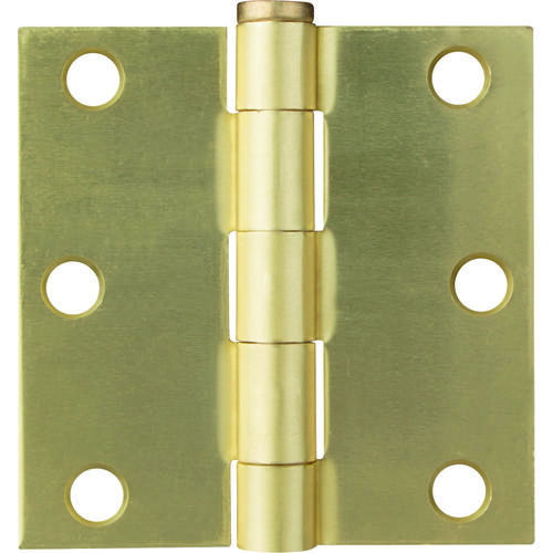 ProSource BH-BS03-PS Square Corner Door Hinge, Steel, Satin Brass ...