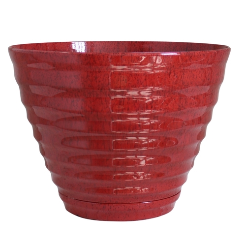 Southern Patio HDR-064763 Planter, 15.9 in Dia, Round, Beehive Design ...