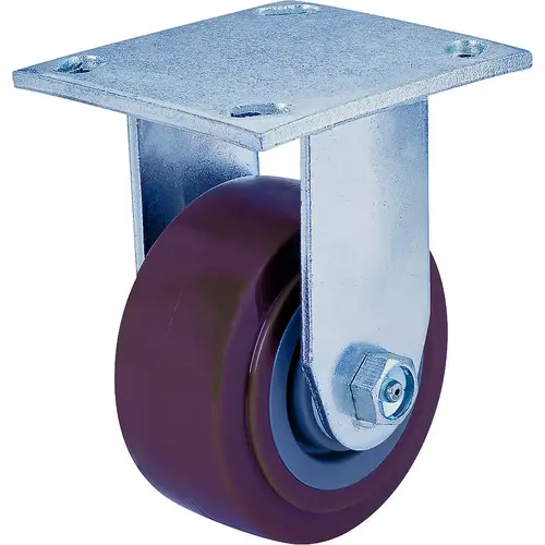 ProSource JC-P01 Rigid Caster, 4 in Dia Wheel, 2 in W Wheel, PU Wheel ...