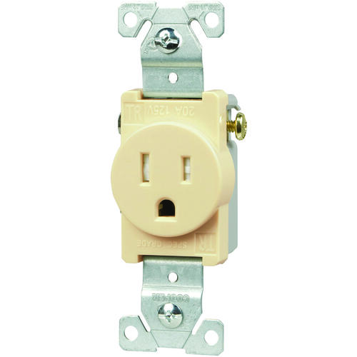 Eaton TR817V-BOX Single Receptacle, 2 -Pole, 125 V, 15 A, Side Wiring ...
