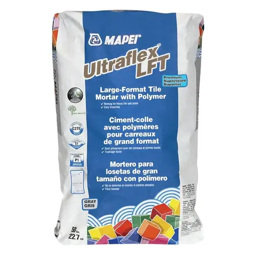 MAPEI 2905323CAN Ultraflex LFT Series Tile Mortar, Gray, 50 lb Bag Buy Now