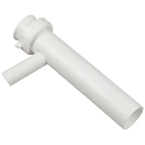 Danco 94023 Tailpiece, 1-1/2 in, 8 in L, Direct-Connect, Plastic, White ...