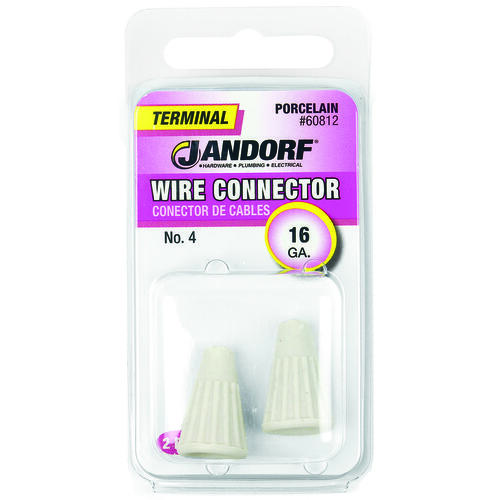 Jandorf 60812 Wire Connector, 16 ga Wire, White