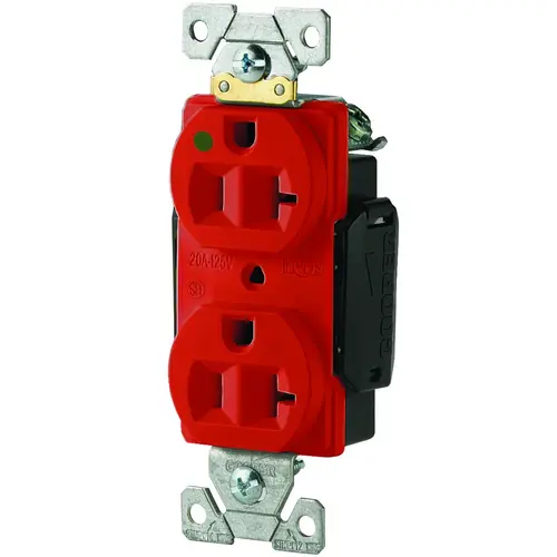 Eaton AH8300RD Duplex Receptacle, 2 -Pole, 20 A, 125 V, Back, Side ...