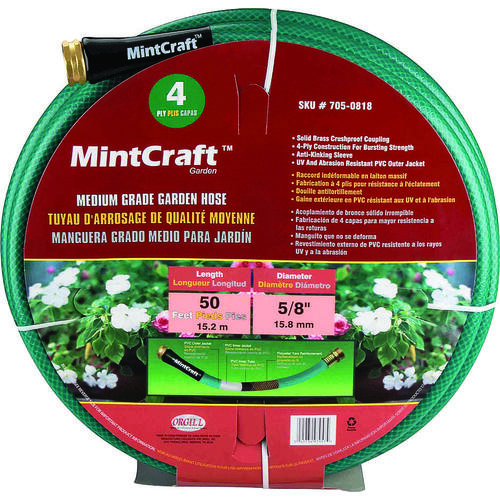 Landscapers Select BL5820050HM Garden Hose, 50 ft L, Female x Male, PVC ...