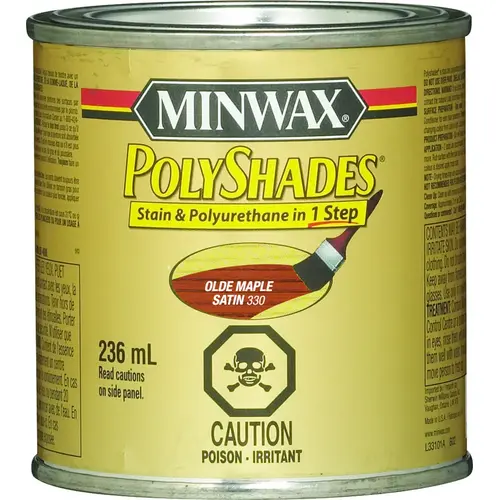 Minwax CM3330144 PolyShades Stain and Polyurethane, Satin, Liquid, Olde ...