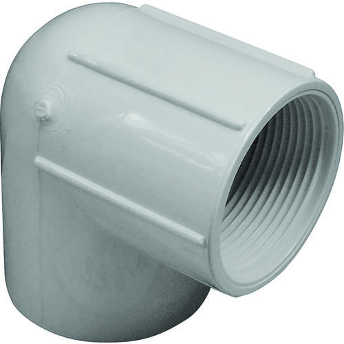 Lasco 407015BC Pipe Elbow, 1-1/2 in, Slip x FPT, 90 deg Angle, PVC, White, SCH 40 Schedule, 330 ...