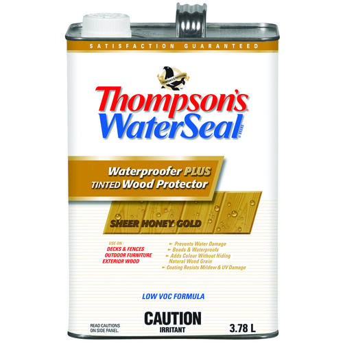 Thompson's Waterseal THC043064-16-XCP4 Wood Protector, Honey Gold, 3.78 ...