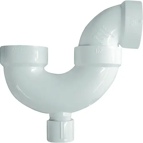 CANPLAS 193201AS P-Trap, 1-1/2 in, Hub, PVC, White, SCH 40 Schedule Buy Now