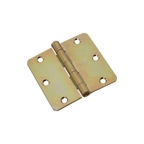 National Hardware N830-265 Door Hinge, 3 in H Frame Leaf, Steel, Brass, Non-Rising, Removable ...