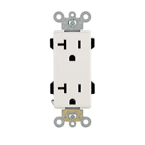 Leviton R82-16352-0WS R62-16352-0WS Duplex Receptacle, 2 -Pole, 20 A ...