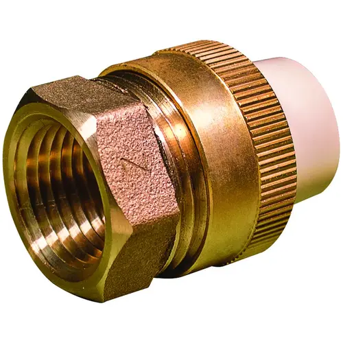 B&K 164-313NL Transition Pipe Adapter, 1/2 in, Slip x FIP, Brass/CPVC ...